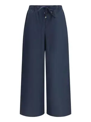 Max Mara S Aureo Cotton Poplin Pants - Blue