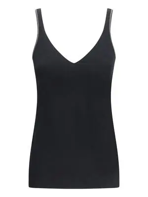 Brunello Cucinelli Top With Embellishments - Black
