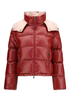 Moncler Niveole Short Nylon Down Jacket - Red
