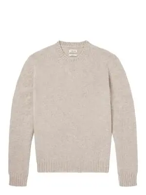 De Bonne Facture Shaggy Sheep Wool Sweater - Beige