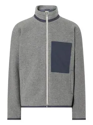 De Bonne Facture Bookstore Cotton-trimmed Virgin Wool Jacket - Green
