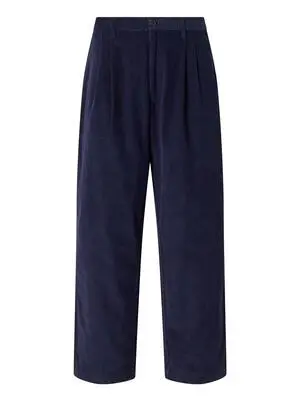 KARDO Antonio Straight-leg Cotton-corduroy Suit Trousers - Navy