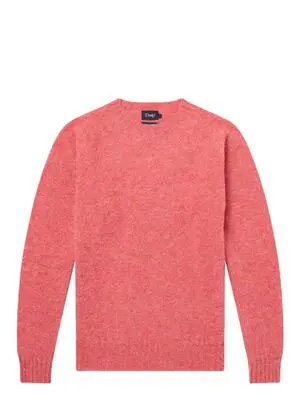 DRAKE'S Brushed Wool Sweater - Pink