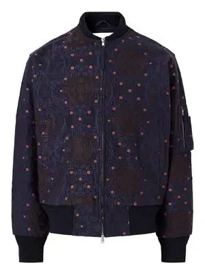 KARDO Max Embroidered Cotton Bomber Jacket - Blue