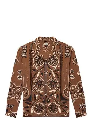 BODE Bandana Printed Cotton Shirt - Brown