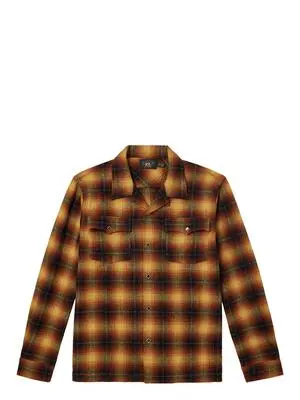 Ralph Lauren Jesse Checked Wool-blend Flannel Shirt - Orange