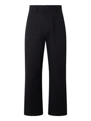 MARGARET HOWELL Mhl. Simple Straight-leg Cotton-drill Trousers - Black