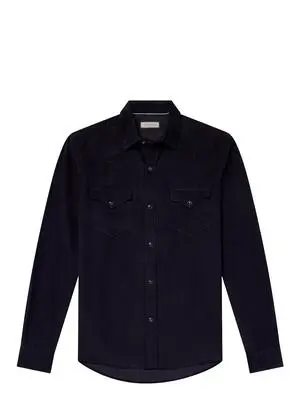 Canali Cotton-corduroy Shirt - Blue