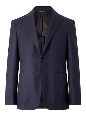 Canali Kei Wool Suit Jacket - Blue