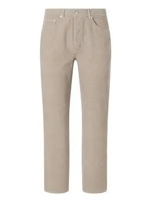 Officine Générale Straight-leg Cotton-corduroy Trousers - Beige