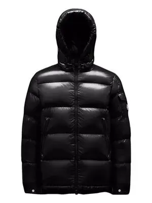 Moncler Cropped Hooded Down Jacket - Black
