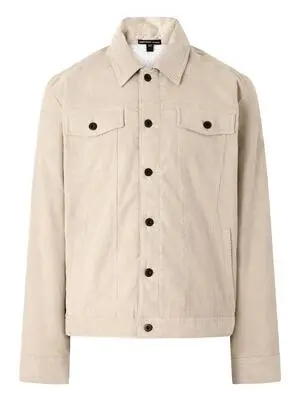 JAMES PERSE Stretch-cotton Corduroy Blouson Jacket - Neutrals