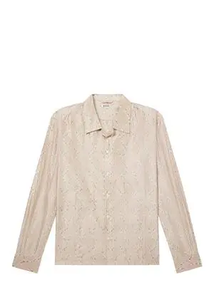 BODE Sagebrush Printed Silk-satin Shirt - Neutrals