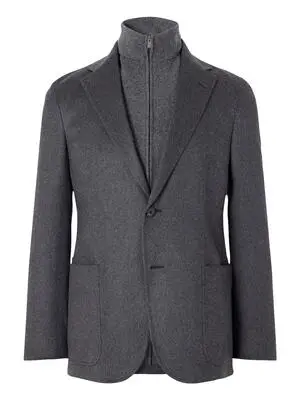 Zegna Oasi Cashmere Zip-up Blazer - Gray
