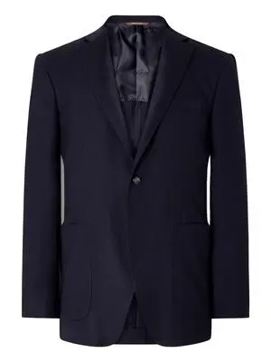 Canali Kei Wool-blend Blazer - Navy
