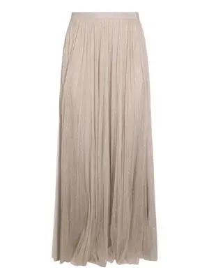 TWINSET Pleated Tulle Maxi Skirt - No