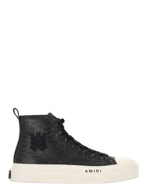 Amiri Python Embossed Ma Court Hi Sneakers - Black