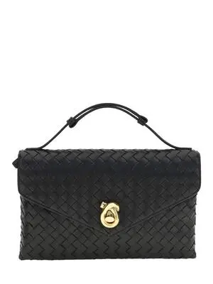 Bottega Veneta Knot Lock Shoulder Bag - Black