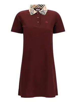 Burberry Burberry Women Polo-Style Cotton Dress Multicolor