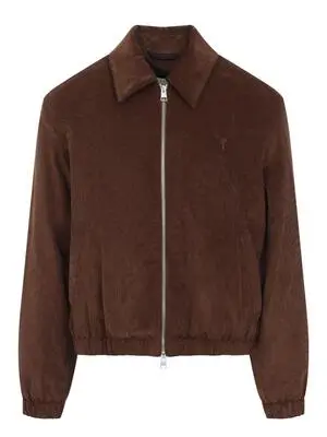 AMI Paris Adc Zipped Jacket - Brown
