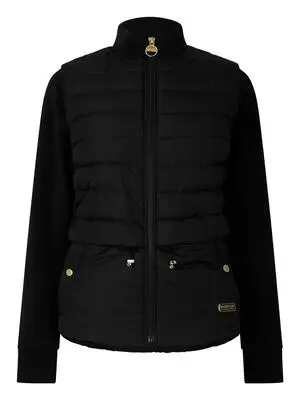 GANNI Collar Mixed Quilted Jacket - Black
