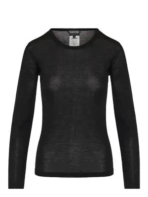 TOM FORD Fine-knit Long-sleeve T-shirt - Black