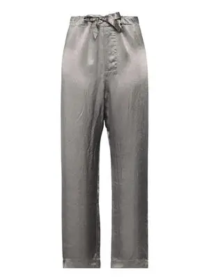 MAISON MARGIELA Solid-colored Satin Trousers  Grey