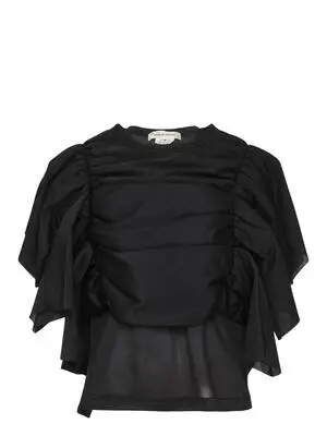 Comme Des Garçons Layered Gathered T-shirt - Black
