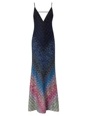 Missoni Zigzag-knit Open-back Dress - Multicoloured