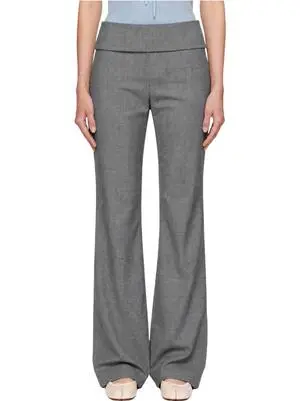 ST. AGNI Folded-up Waistband Trousers Grey