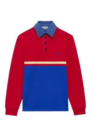 J.W.ANDERSON Jw Anderson Colorblock Long-sleeve Polo Shirt - Red/blue