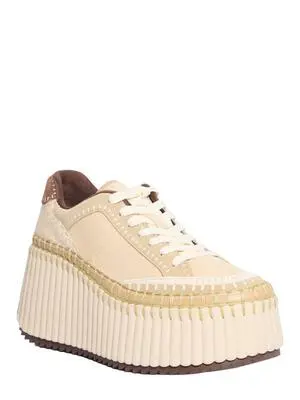 Chloé Lace-up Casual Shoes - Nude