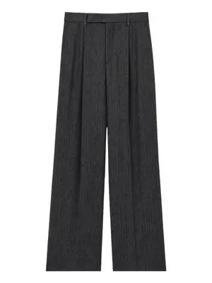 SAINT LAURENT Striped Loose-fitting Trousers