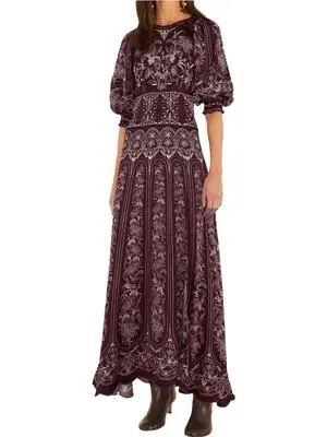 Farm Rio Puff Sleeve Dress - Black