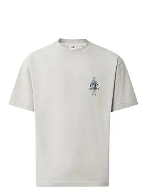 C.P. COMPANY 30/1 Jersey Short Sleeve Comfort Logo T-shirt - Grey