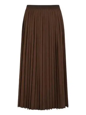 TWINSET Pleated Midi Skirt - Brown