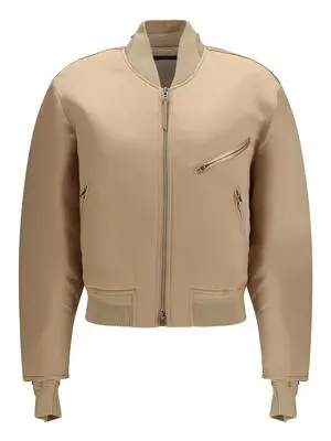 TOM FORD Satin Aviator Bomber Jacket - Gold