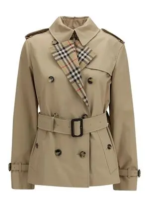 Burberry Lakefield Short Trench Coat - Cream