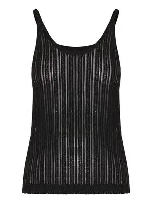 TOM FORD Striped Evening Vest - Black