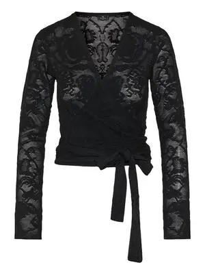 Etro Lace Wrap Cardigan - Black