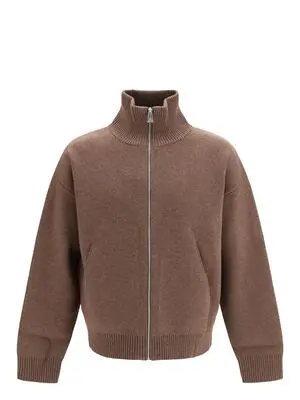 Axel Arigato Core Wool Zip-up Sweater - Brown