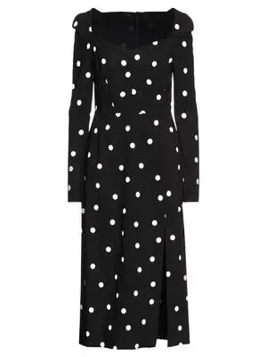 Dolce & Gabbana Polka-dot Bodycon Dress - Black