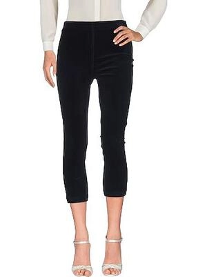 Tory Burch Velour Stretch Casual Pants - Black