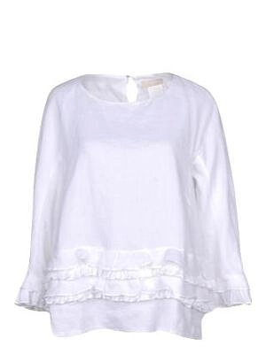 Max Mara Three-quarter Sleeve Round-neck Top - White