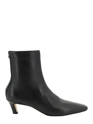 TOTEME Mid Heel Ankle Boots - Black