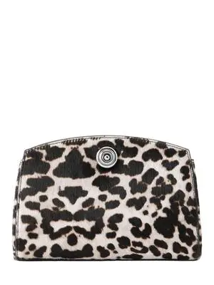 LIFFNER Pushlock Leopard-printed Calf-hair Clutch - Leopard Print