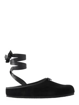 BIRKENSTOCK Repetto Opera Bow-embellished Suede Mules - Black