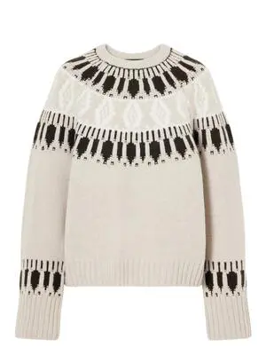 Arch4 Jackson Fair Isle Cashmere Sweater - Neutrals