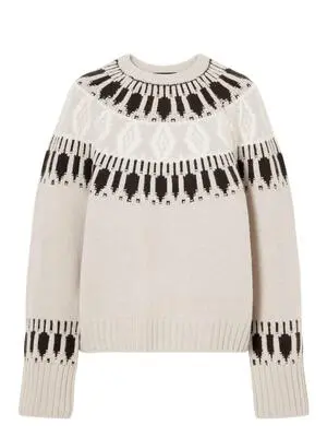 Arch4 Jackson Fair Isle Cashmere Sweater - Sand