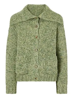 Arch4 Etta Tweed Cashmere Cardigan - Green